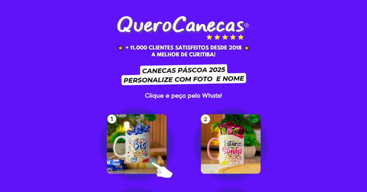 Canecas Pascoa - Quero Canecas® Loja Oficial - Canecas Personalizadas